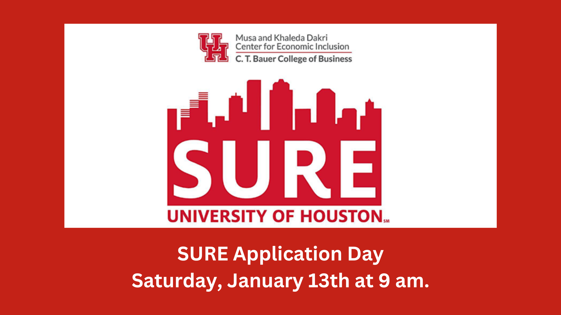 Apply Now - The SURE Program | UH Bauer College